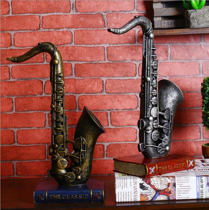 Vintage Cube Horn Trumpet Model Bust Statue, Retro Resin Sculpture Cra ...